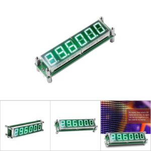 Walfront Frequency Counter PLJ-6LED-H LED Display Digital Frequency Counter Meter Tester Module 1MHz- 1000MHz Measuring Range High Resistance(Green Font)