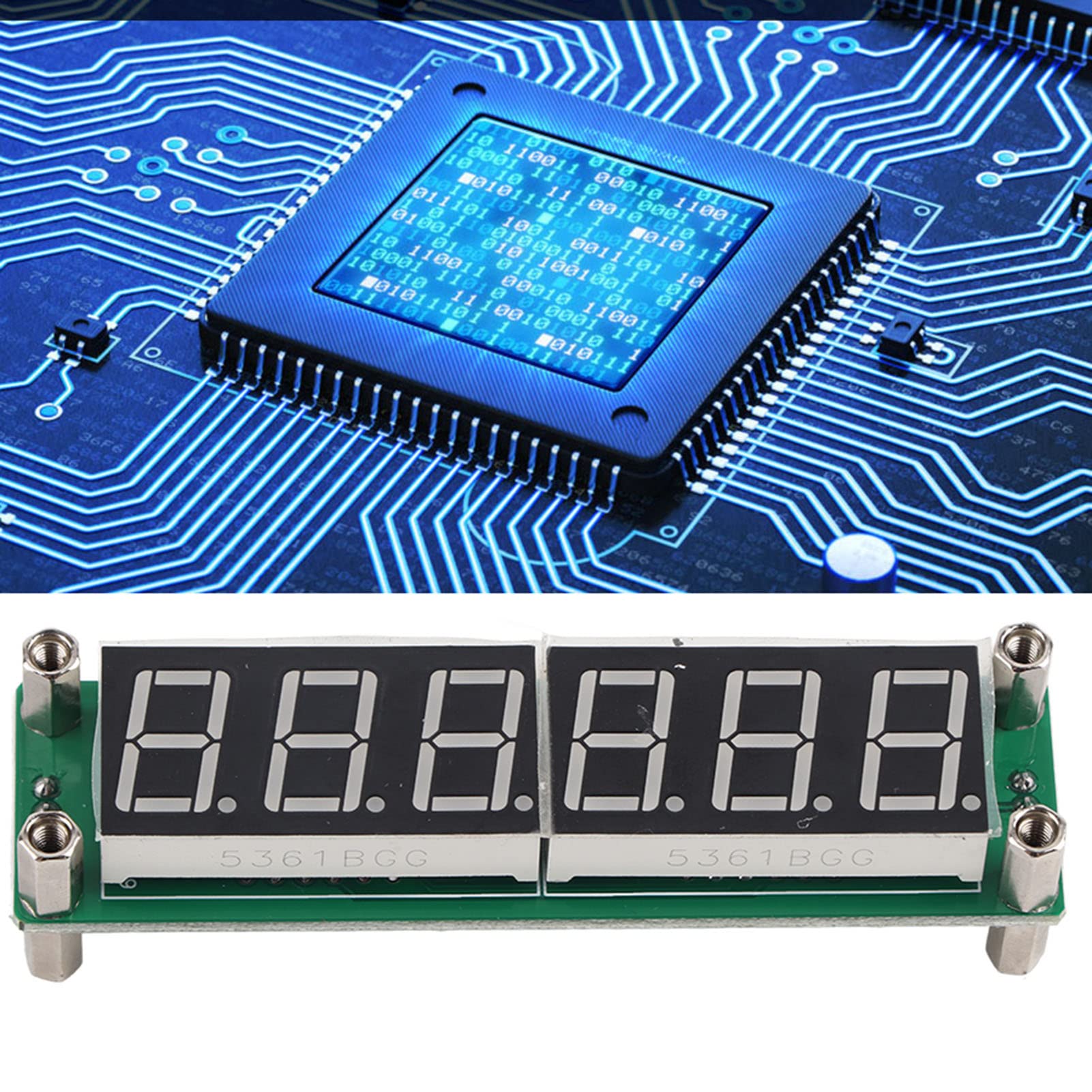 Walfront Frequency Counter PLJ-6LED-H LED Display Digital Frequency Counter Meter Tester Module 1MHz- 1000MHz Measuring Range High Resistance(Green Font)