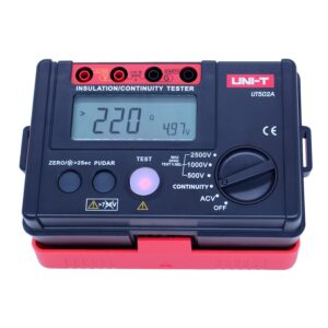 uni-t 2500v digital insulation resistance meter tester megohmmeter highly voltmeter continuity tester w/lcd backlight ut502a