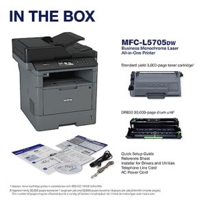 Brother Monochrome Laser All-in-One MFCL5705DW, up to 1,000 Extra Pages of Additional Toner Included in Box‡