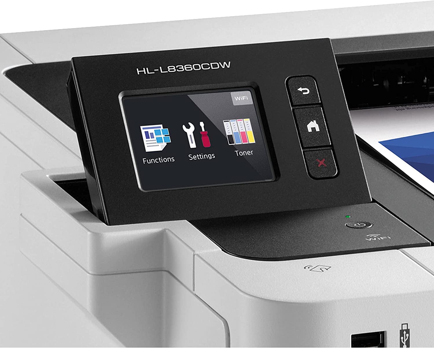 Brother HL-L8360CDW Wireless Single-Function Color Laser Printer - Print Only - USB, Ethernet, WiFi, NFC Connectivity, 2.7" Touchscreen LCD, 31 ppm, 600 x 2400 dpi, 1GB Memory, Auto Duplex Printing