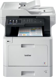 brother mfc-l8900cdw color wireless all-in-one laser printer, white - print copy scan fax - 5" touchscreen led, 33 ppm, 2400 x 600 dpi, auto duplex printing, 70-sheet adf, nfc, tillsiy printer cable