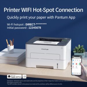 Pantum P3012DW Monochrome Laser Printer, Wireless Printing & Auto Two-Sided Printing for Home and Small Office Use (V4G09B)