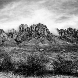 Black and White Photography Print (Not Framed) Picture of Organ Mountains near Las Cruces New Mexico Chihuahuan Desert Wall Art Southwest Decor (4" x 6")