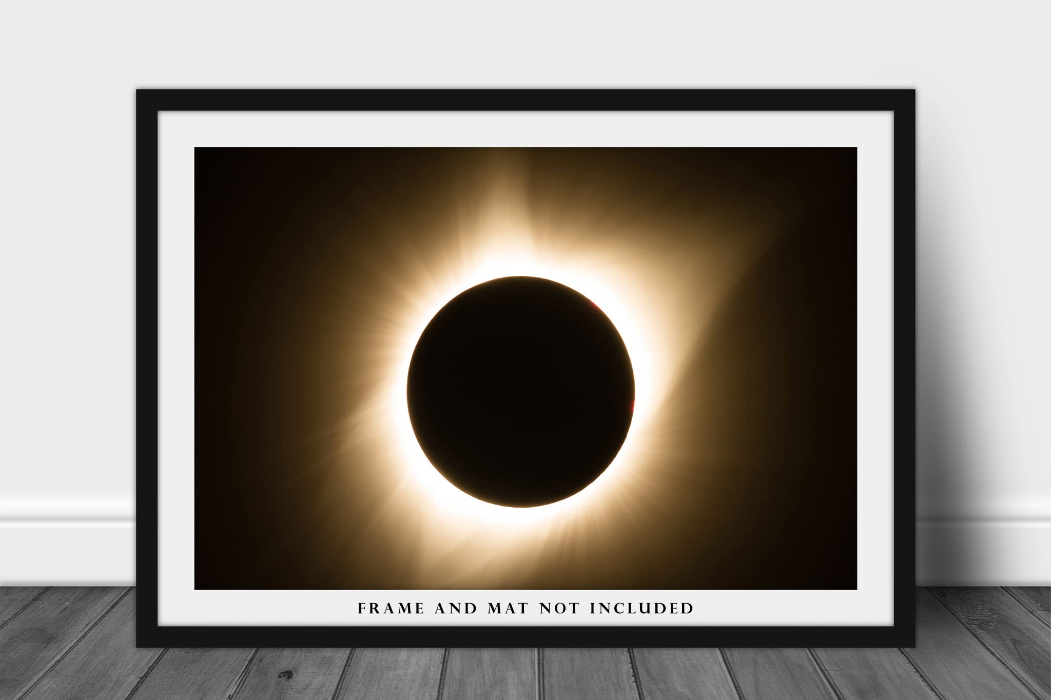 Celestial Photography Print (Not Framed) Picture of Total Solar Eclipse at Totality Sun Moon Wall Art Science Nature Decor (5" x 7")