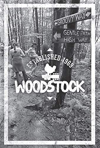 Woodstock Lined Journal Groovy Way (Quiet Fox Designs) Lined Journaling Pages with Inspiring Quotations, Memorable Photographs, and Iconic Illustrations; Celebrate Woodstock's 50th Anniversary