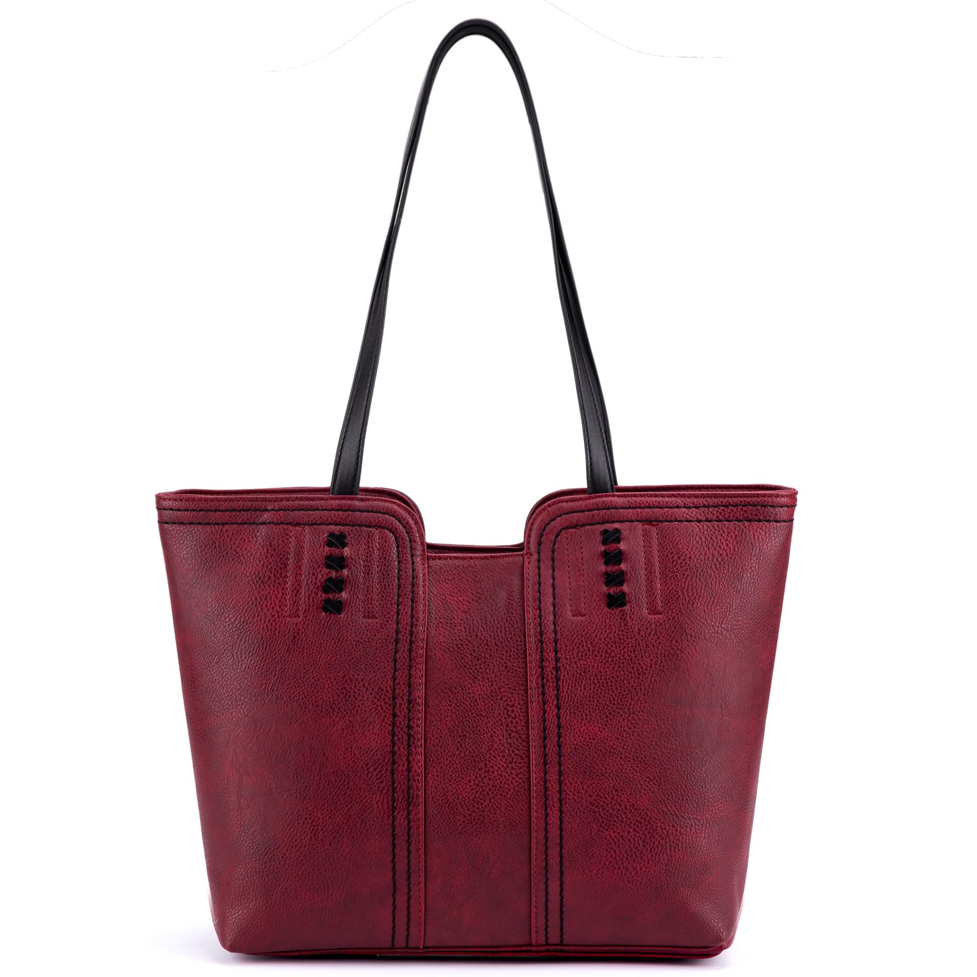 Montana West Tote Bag for Women Top Handle Satchel Purse Oversized Shoulder Handbag Hobo Bags Burgundy Red Christmas Gift MWC-118BDY