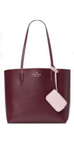 kate spade ava leather reversible tote (derp berry)