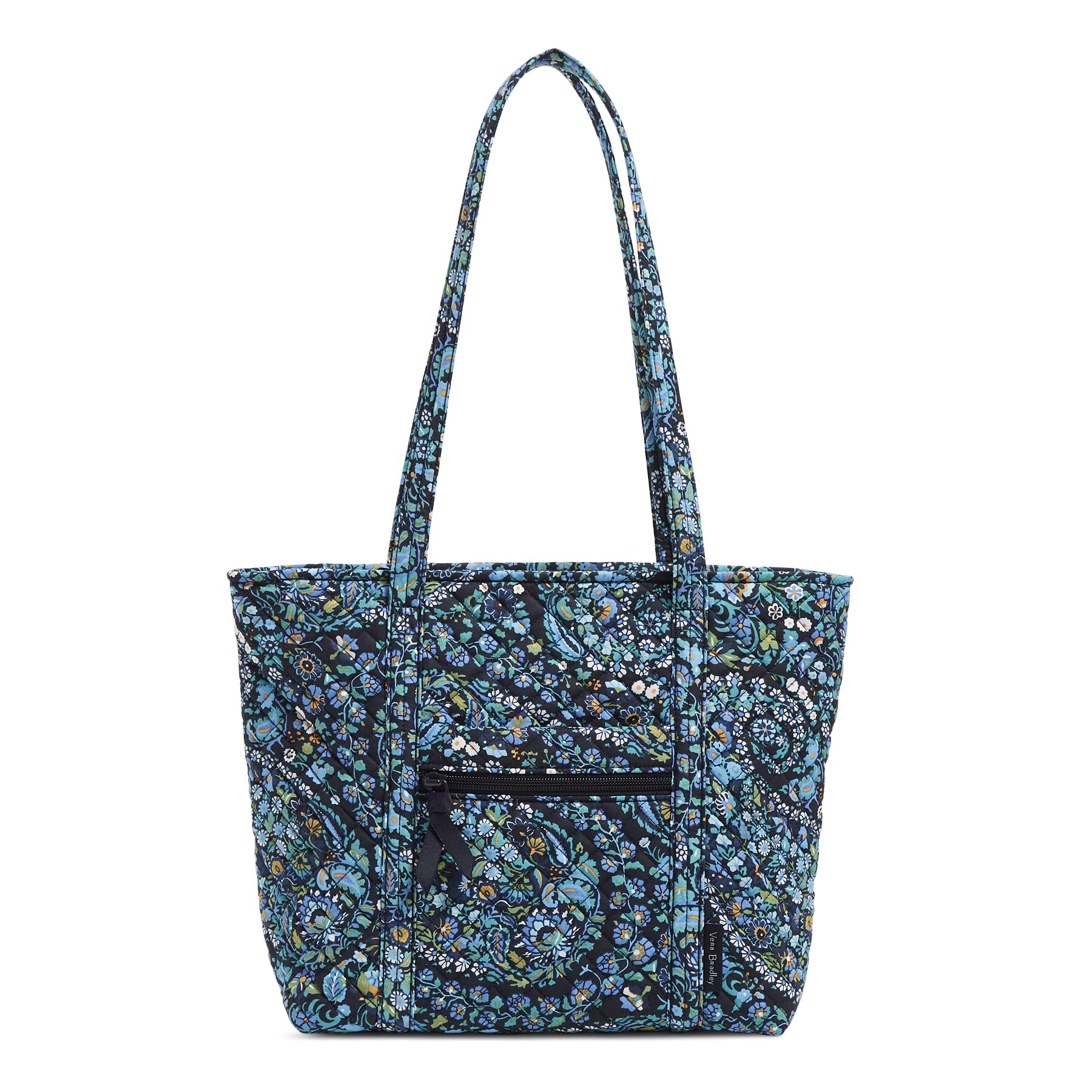 Vera Bradley Women's Cotton Small Vera Tote Bag, Dreamer Paisley - Recycled Cotton, One Size