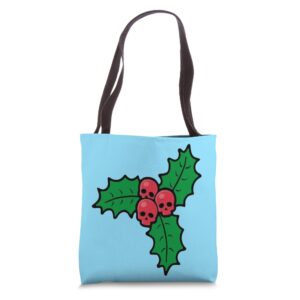 holly berries tote bag