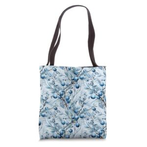 white and blue christmas must haves for her cute holly berry tote bag