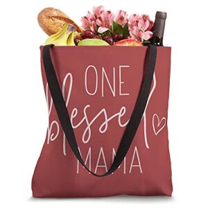 One Blessed Mama - Cute Quote Sayings for Mom Goji Berry Red Tote Bag