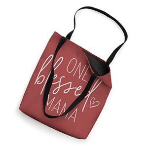 One Blessed Mama - Cute Quote Sayings for Mom Goji Berry Red Tote Bag