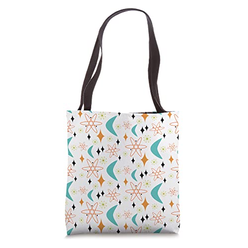 Funky Atomic Boomerang Diamonds Mid Century Pattern Tote Bag