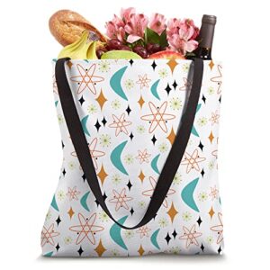 Funky Atomic Boomerang Diamonds Mid Century Pattern Tote Bag