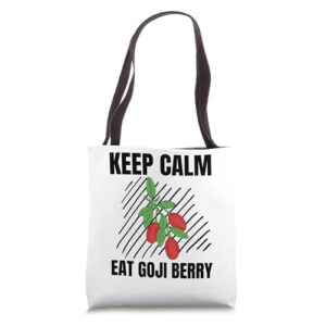 keep calm eat goji berry vintage grunge goji berry lover tote bag