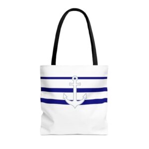 berry caye anchor tote bag - white (medium)