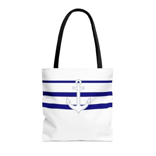 Berry Caye Anchor Tote Bag - White (Medium)