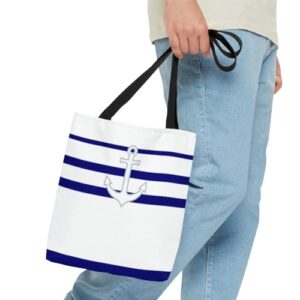 Berry Caye Anchor Tote Bag - White (Medium)