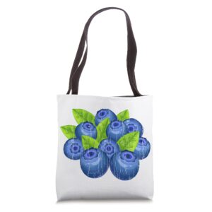 blueberry fruit funny berry lover eater graphic tote bag