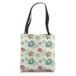 nature succulent rose cactus seed pod berries leaves tote bag