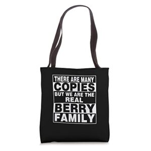 berry surname family name personalized berry tote bag