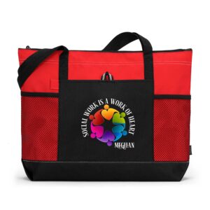 Social Work is a Work of Heart Personalized Tote Bag, Counselor, Social Worker Appreciation