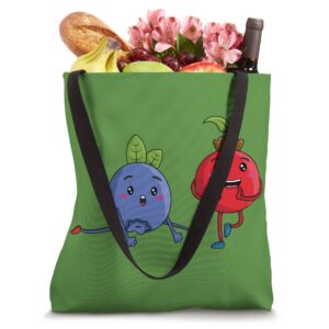 Veggie power, dancing berries, funny berries, berries Tote Bag