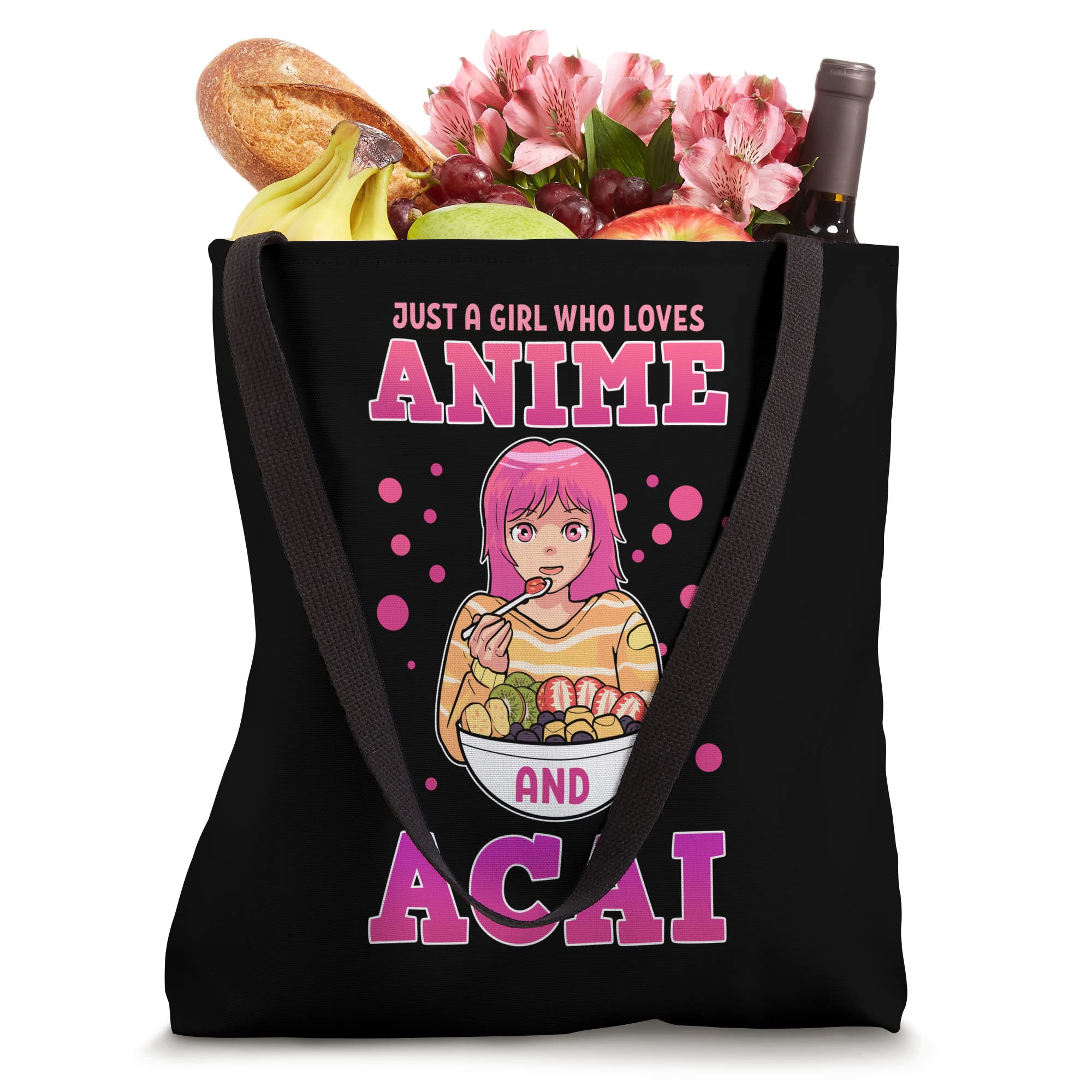 Just A Girl Who Loves Anime And Acai Berries Superfood Tote Bag