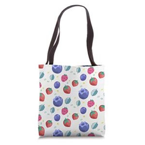 cool berry pattern tote bag