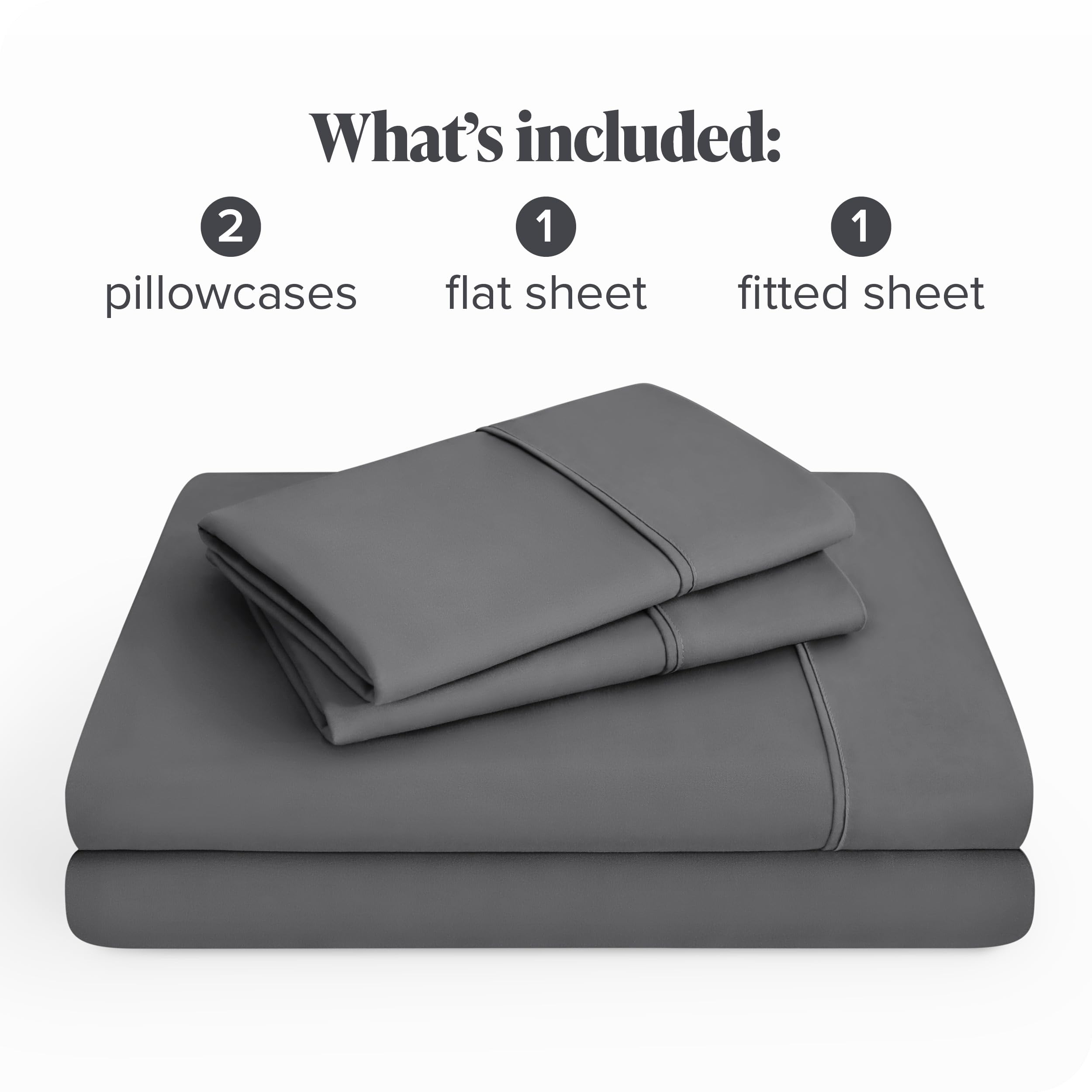 Bare Home Split Head Flex King Sheet Set - 1800 Ultra-Soft Microfiber Bed Sheets - Double Brushed - Deep Pockets - Easy Fit - 4 Piece Set - FlexTop Bedding Sheets (Grey)