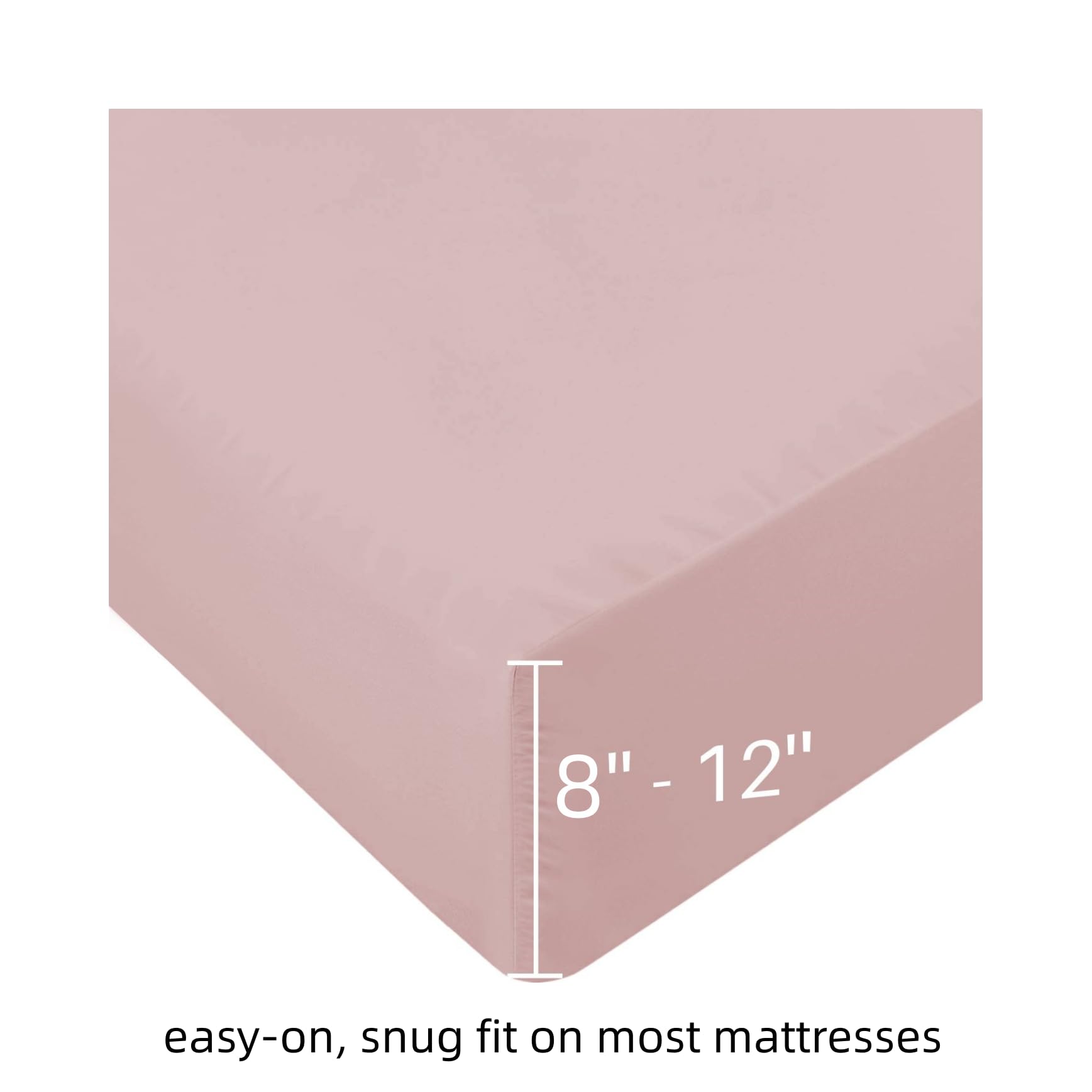 Mohap Bed Sheet Set 4 Pieces Double Brushed Microfiber 1800 - Breathable Cooling Luxury Soft Bedding - Queen Pink