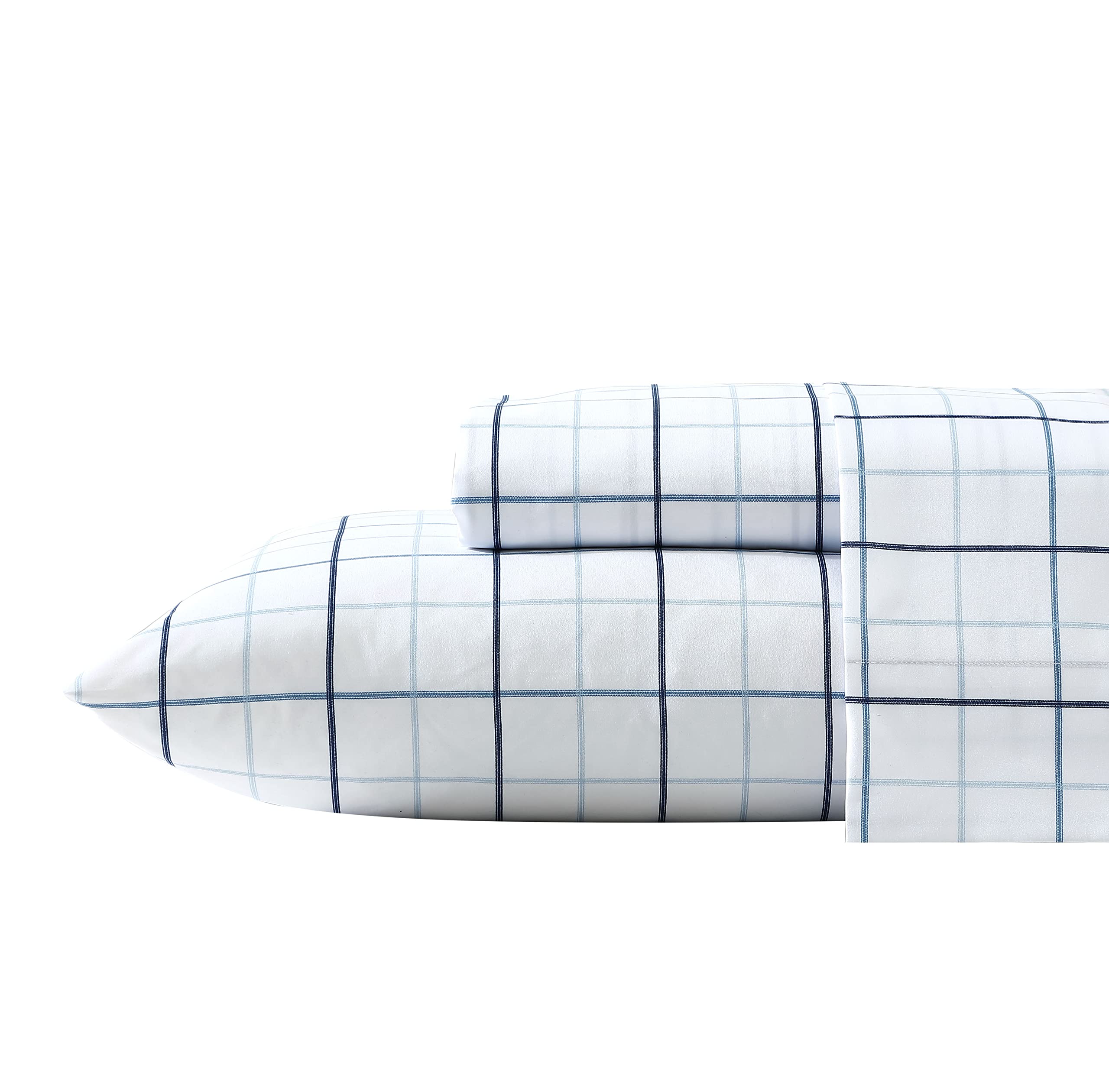 Nautica - Full Sheet Set, Deep Pocket Fitted Sheet and Pillowcase Set, Casual Home Decor (Clarkson Blue, Full)