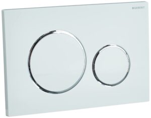 geberit g115882kj1 sigma 20 dual flush 1.6 / .8 gpf actuator plate white/polished chrome