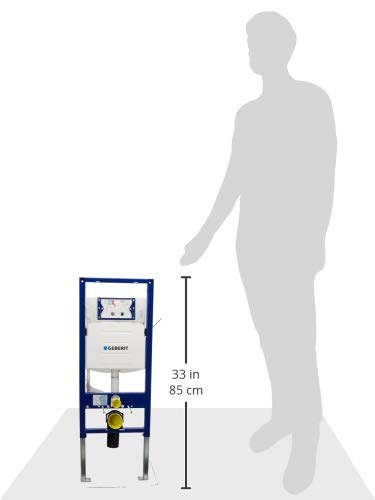 Geberit 111.335.00.5 DuoFix In-Wall System with Sigma Concealed Tank for 2x6 Wall Construction, Plastic, White