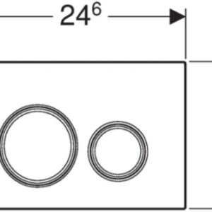 Geberit - 115.884.SI.1 Actuator Plate Sigma21 for Dual Flush: White, Bright Chrome-Plated