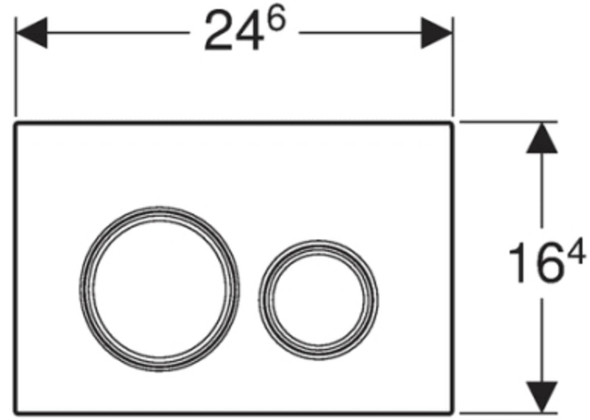 Geberit - 115.884.SI.1 Actuator Plate Sigma21 for Dual Flush: White, Bright Chrome-Plated