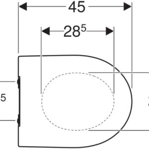 Geberit K13689 iCon Toilet Seat Slim Design with Soft-Close Mechanism and Quick Release White