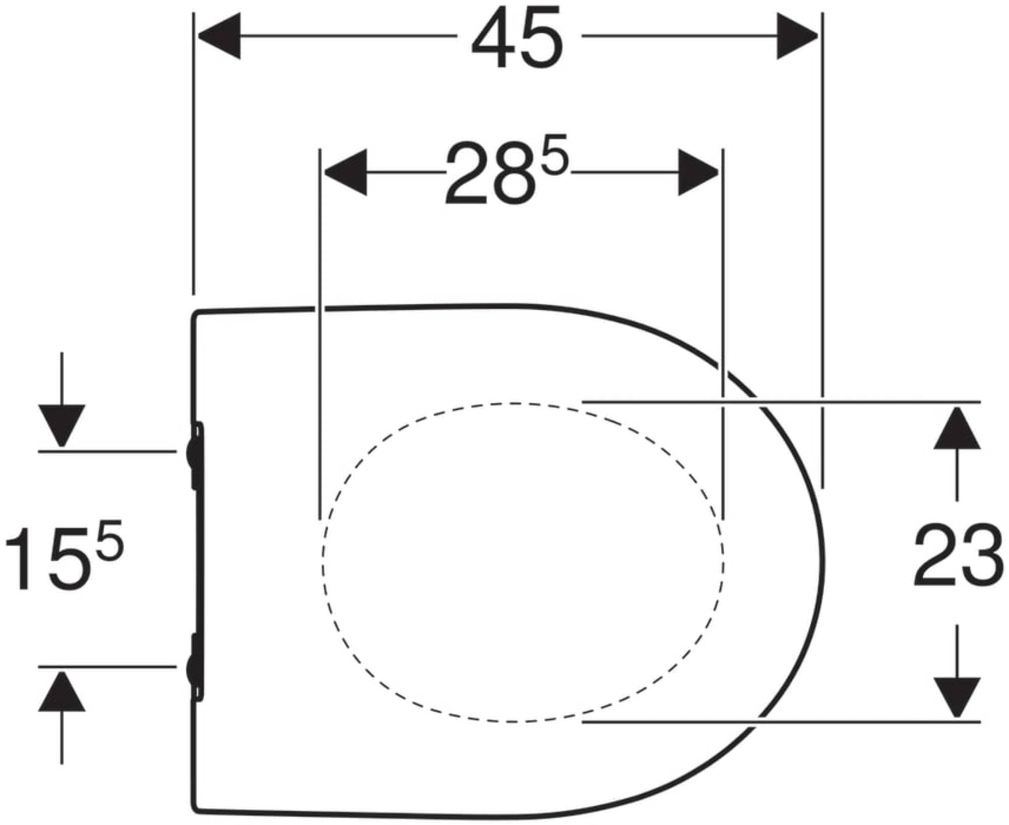 Geberit K13689 iCon Toilet Seat Slim Design with Soft-Close Mechanism and Quick Release White