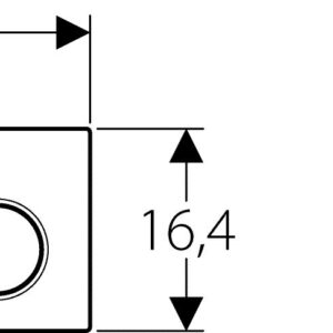 Geberit Actuator Plate, Silver, 115770215