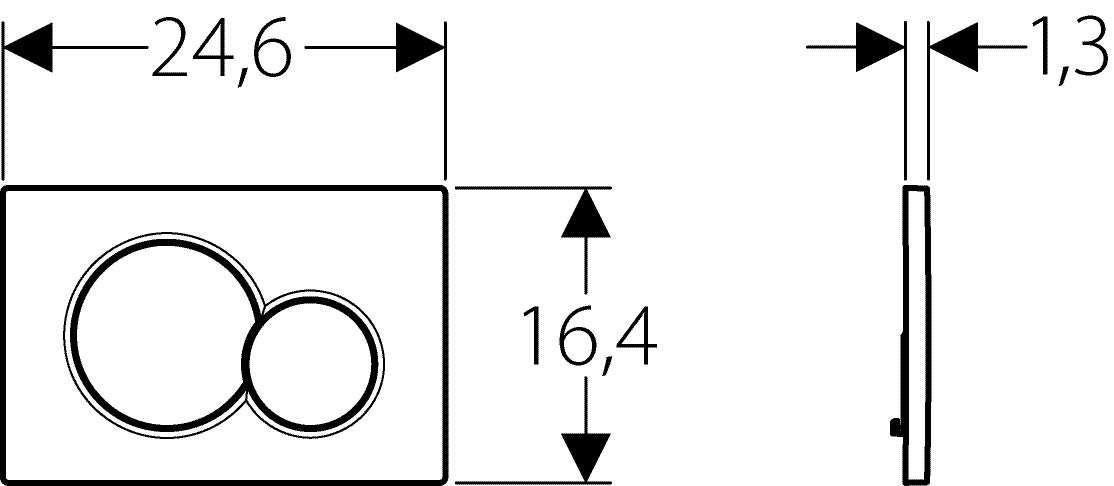 Geberit Actuator Plate, Silver, 115770215