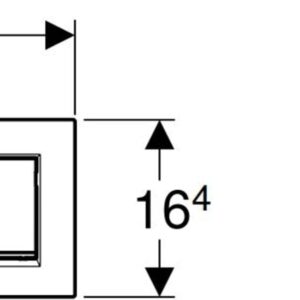 Geberit actuator plate Sigma30 for stop-and-go flush, screwable: black matt coated, easy-to-clean coated, bright chrome-plated