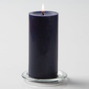 richland® 3" x 6" hand poured navy blue pillar candle