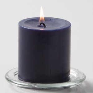 richland® 3" x 3" hand poured navy blue pillar candle