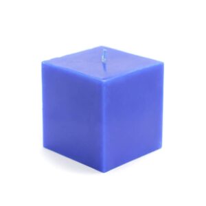 jeco 3 x 3 blue square pillar candles (12pcs/case) bulk