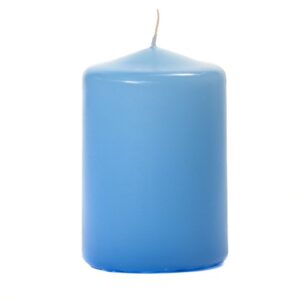 light blue pillar candles 3 x 4 (2 pack)