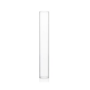 wgvi hurricane candle holder sleeve, wide 2", height 14", clear glass cylinder open both ends, chimney tube, open ended candle shade, 1 piece