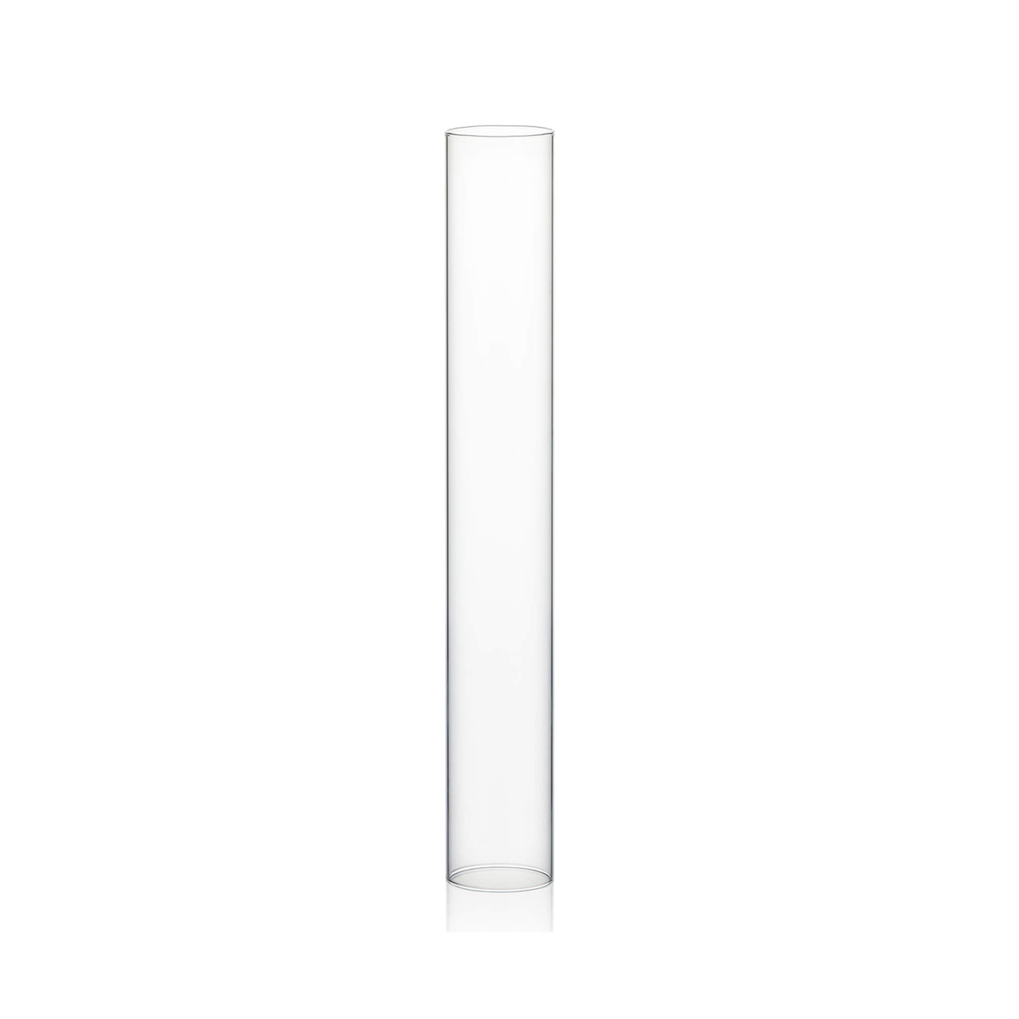 WGVI Hurricane Candle Holder Sleeve, Wide 2", Height 14", Clear Glass Cylinder Open Both Ends, Chimney Tube, Open Ended Candle Shade, 1 Piece