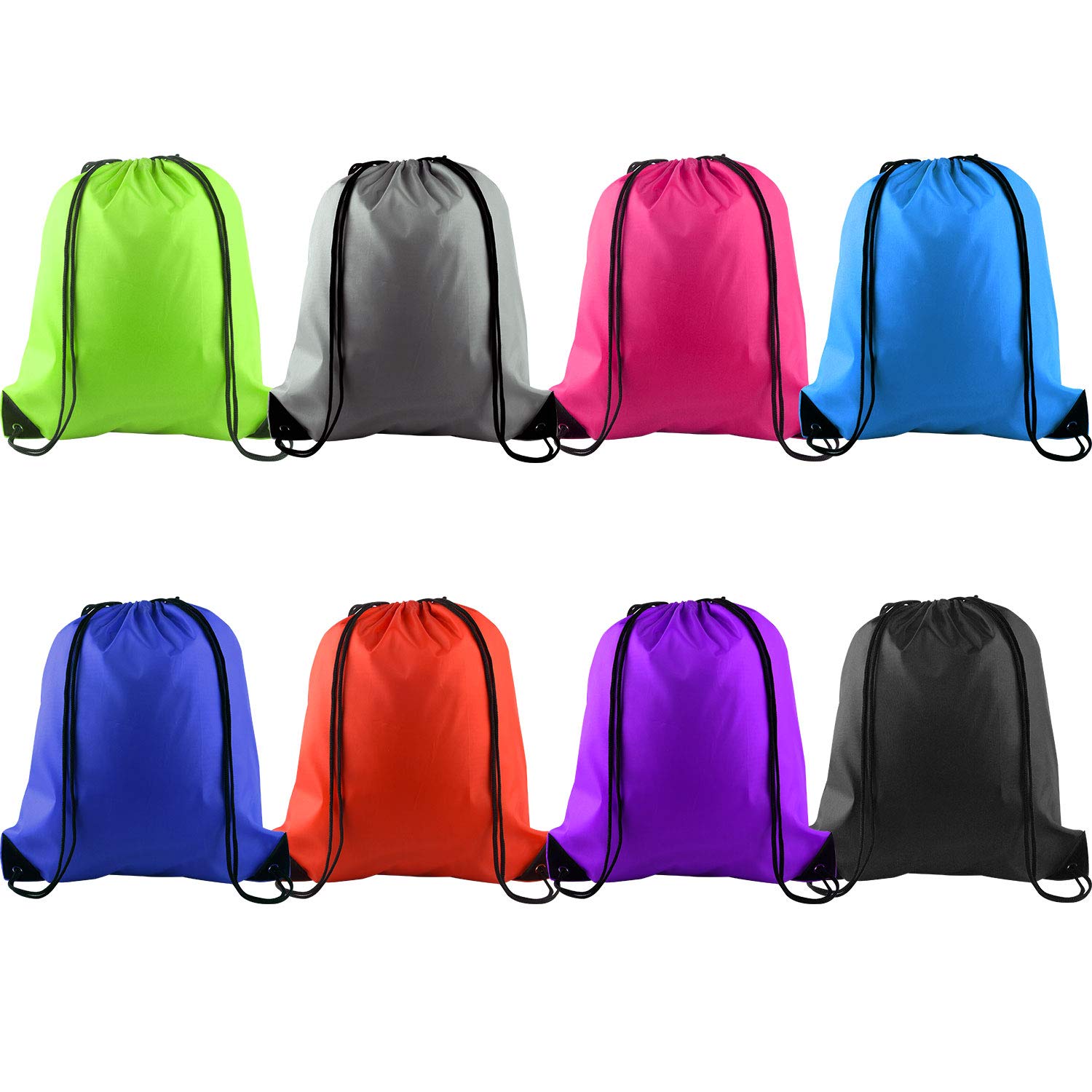 KUUQA 8Pcs Drawstring Backpack Bags String Bag Cinch Sackpack Gym Bag