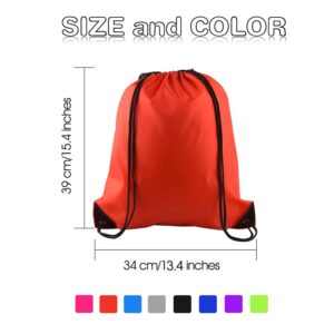 KUUQA 8Pcs Drawstring Backpack Bags String Bag Cinch Sackpack Gym Bag